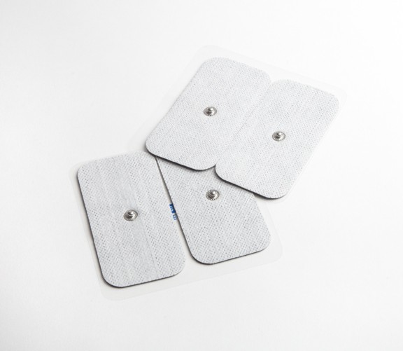 2" x 4" - Rectangle Dual Snap Cloth Electrode - Cloth Electrodes ...